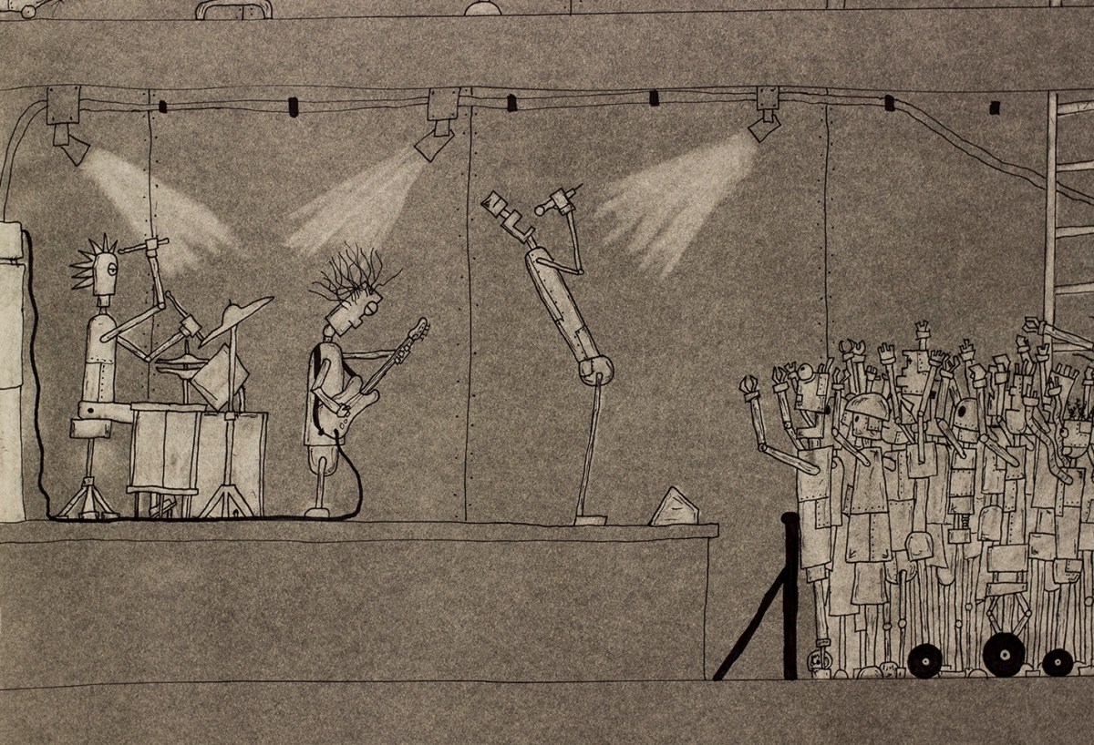 Hand Illustrated Robots – Frank L Tybush V